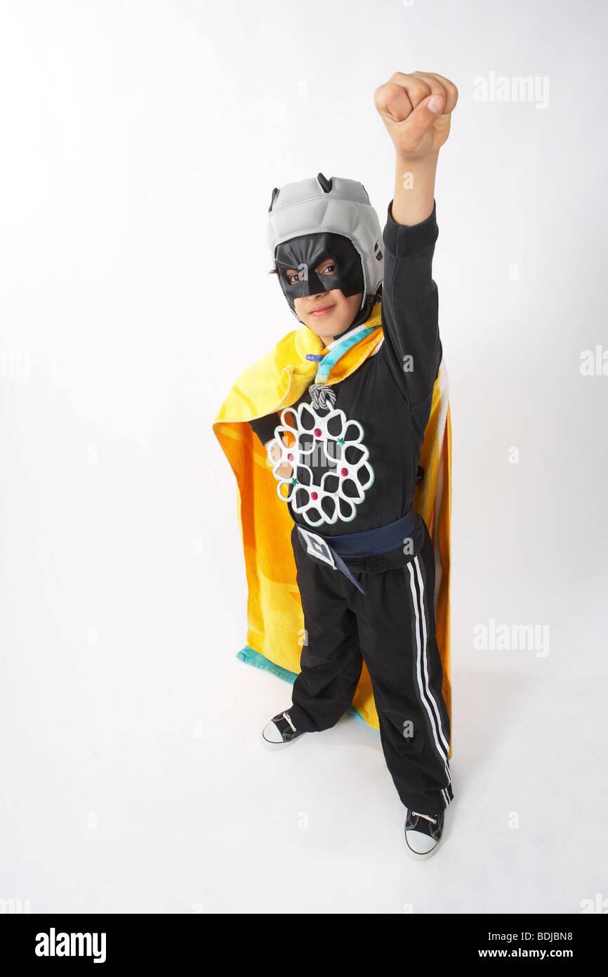Boy dressed in cape mask hi-res stock photography and images - Alamy