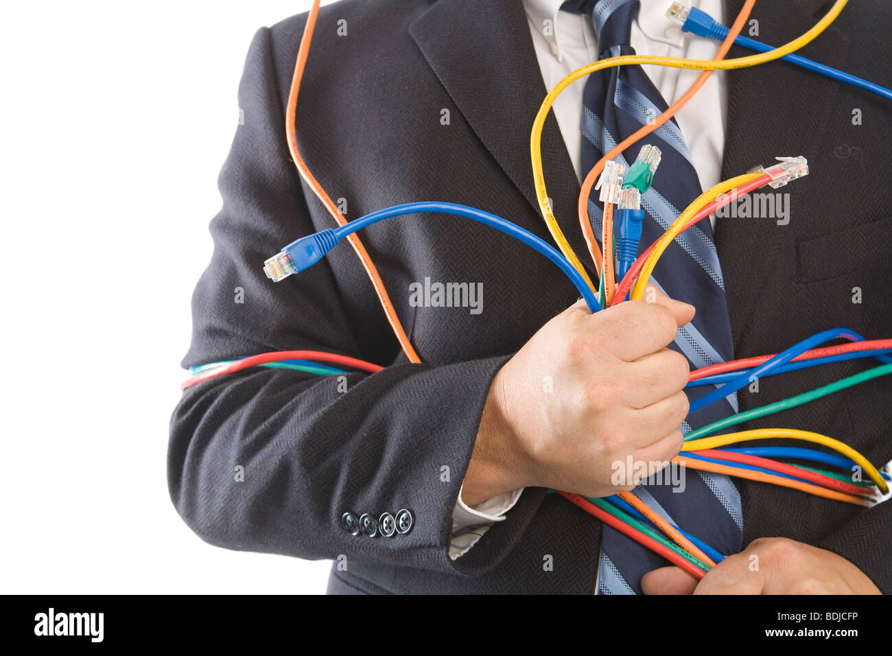 Tangled ethernet cables hi-res stock photography and images - Alamy