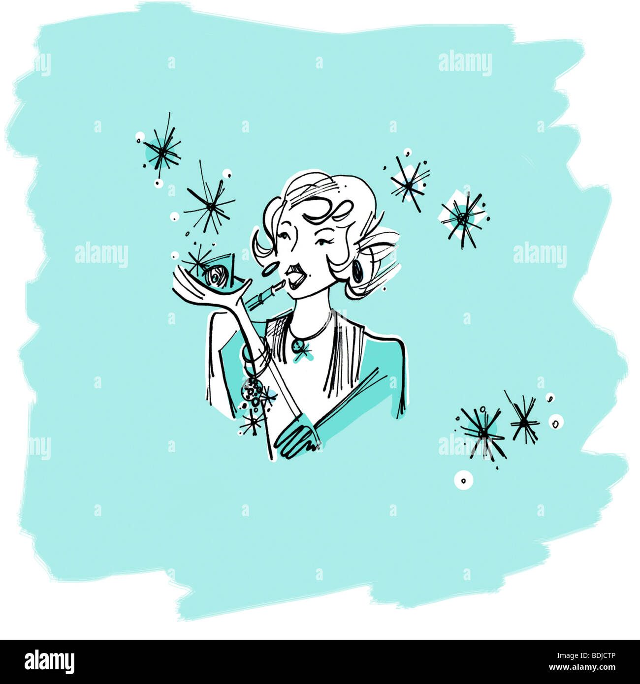 Woman looking work art Cut Out Stock Images & Pictures - Alamy