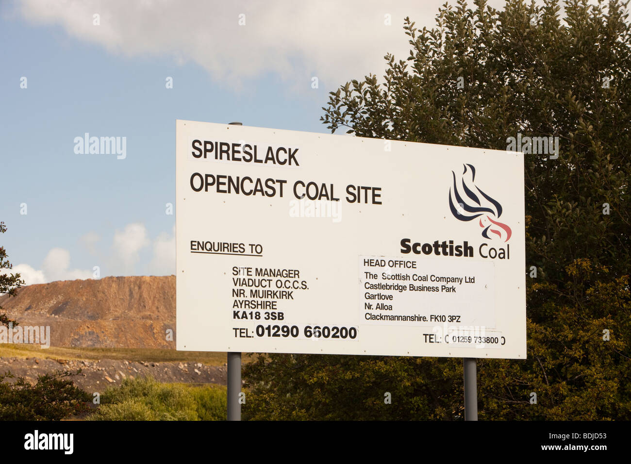 Spireslack open cast coal mine in Lanarkshire, Scotland, UK Stock Photo ...