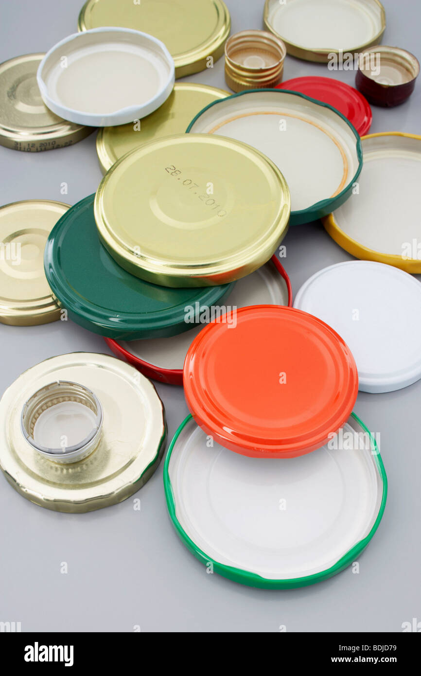 Assortment of Lids Stock Photo - Alamy
