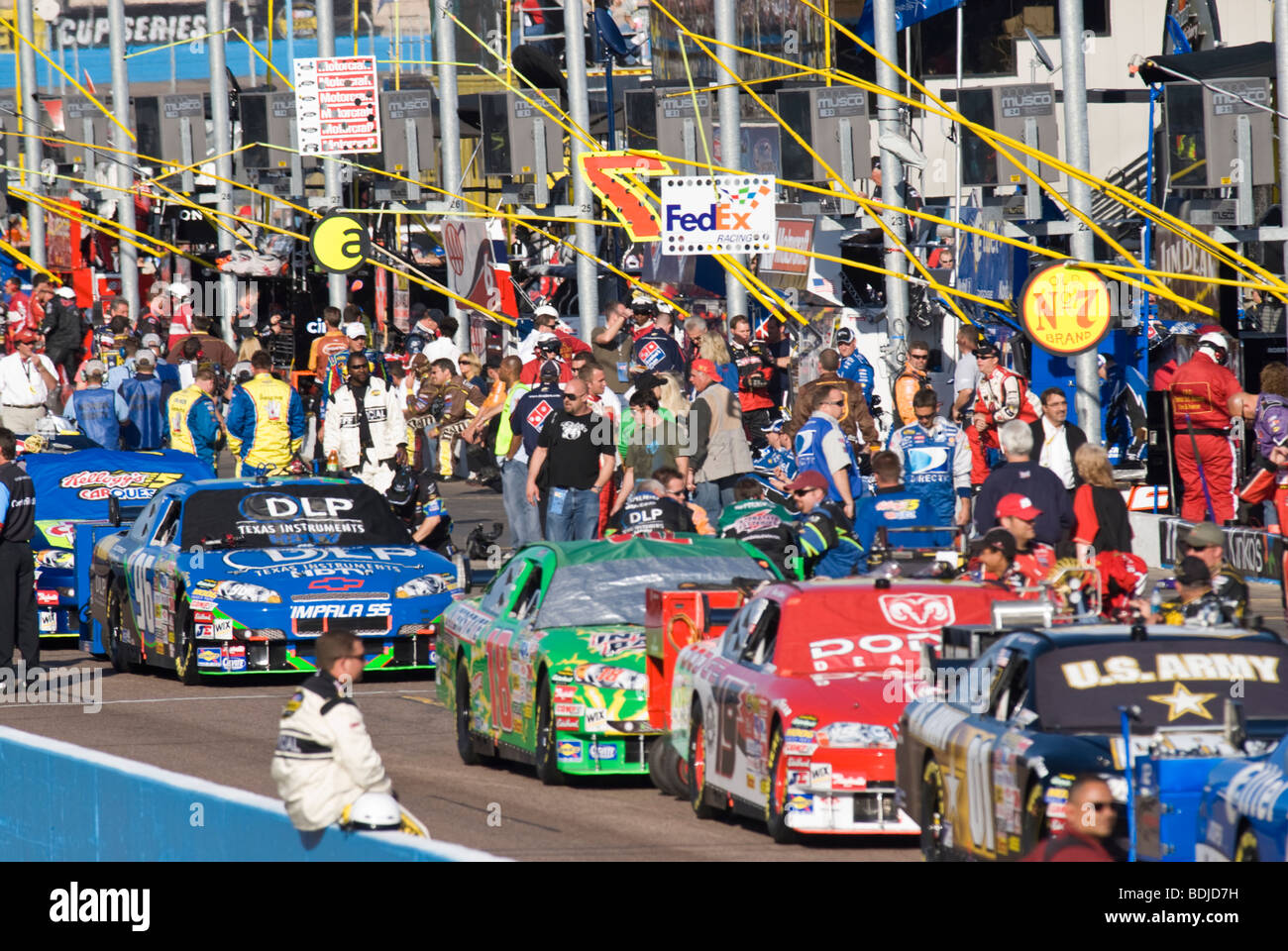 NASCAR action at Phoenix International Raceway, Avondale, Arizona, USA ...