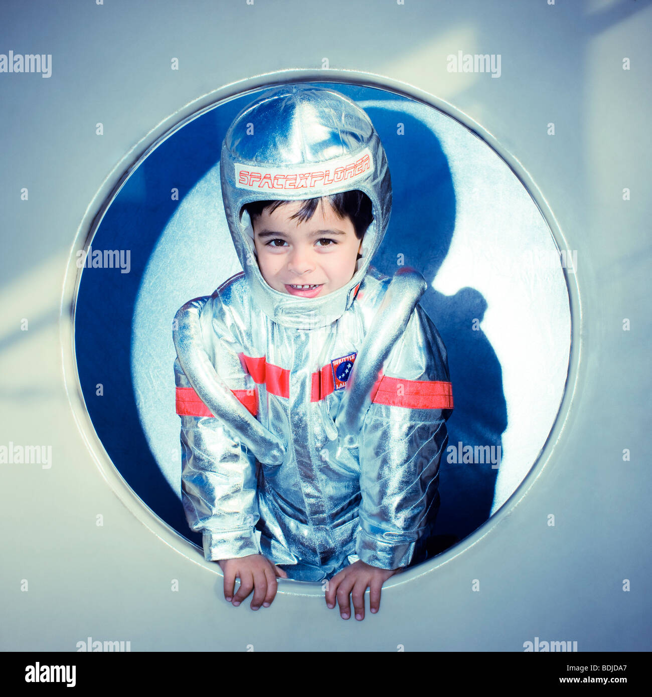 Boy Dressed as Astronaut Stock Photo - Alamy