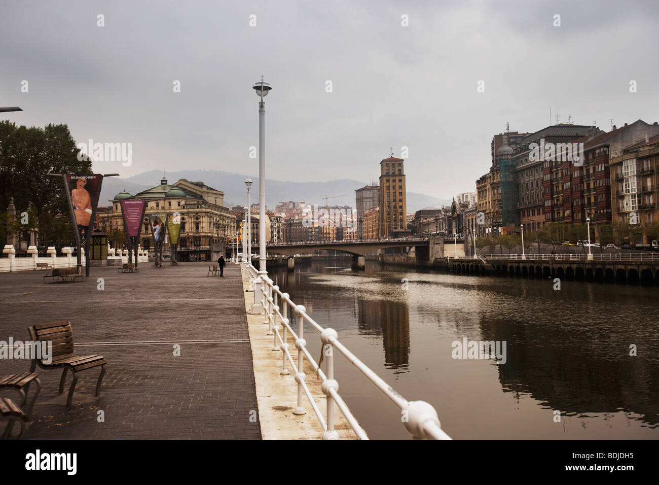 Pedestrian Walkway, Bilbao, Spain Stock Photo - Alamy