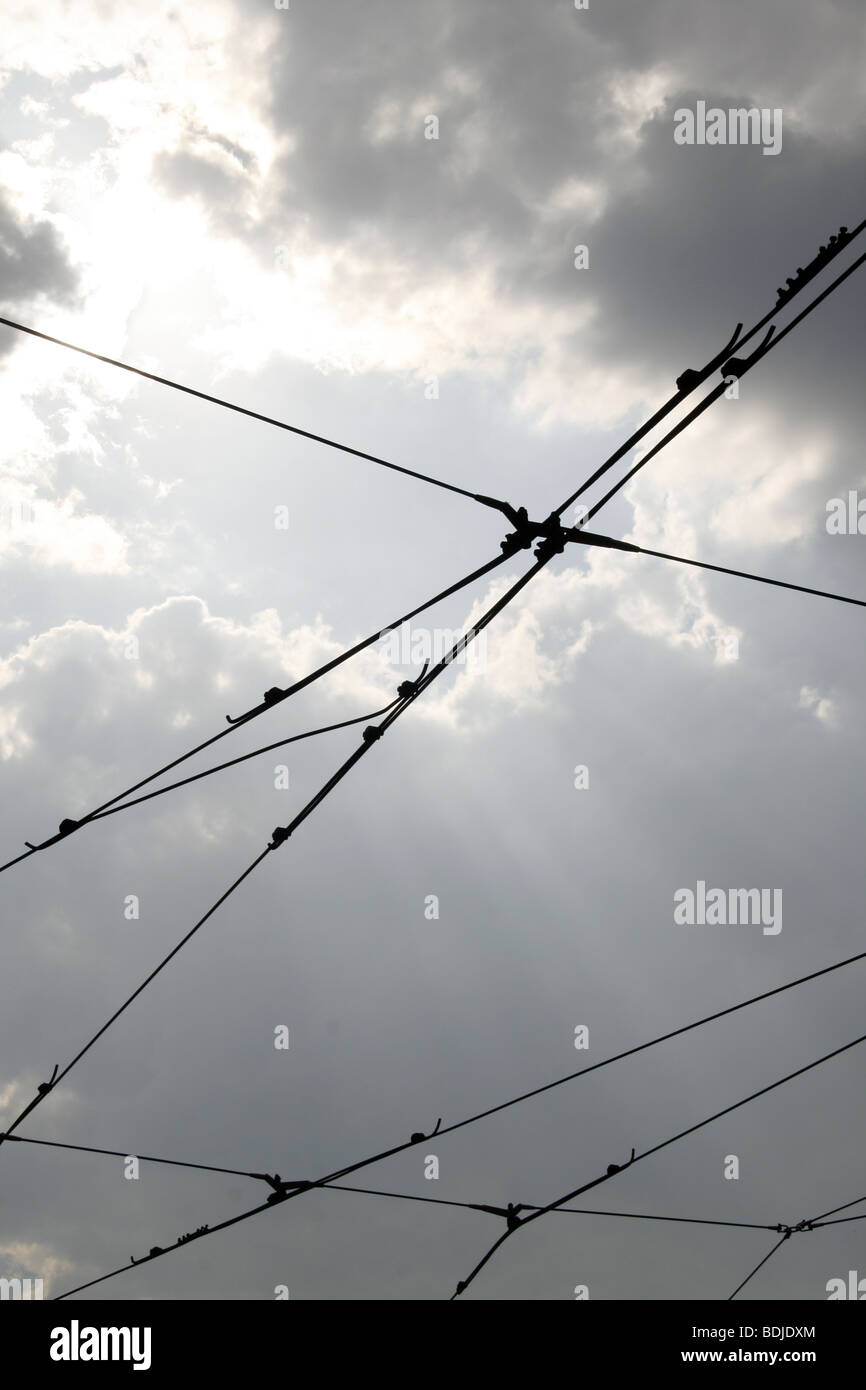 Overhead tram lines hi-res stock photography and images - Alamy