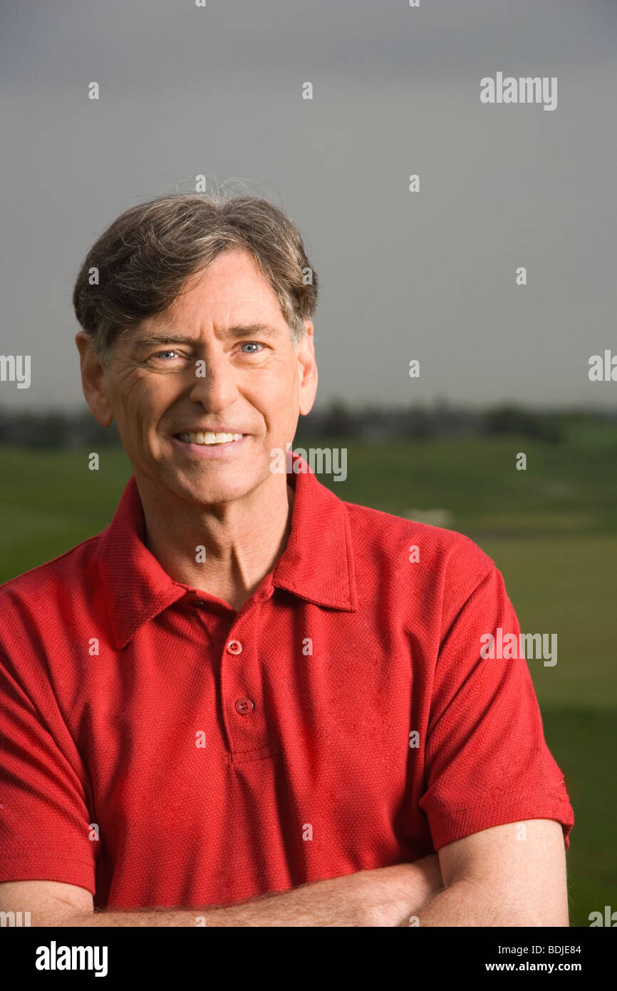 Portrait of Golfer Stock Photo - Alamy