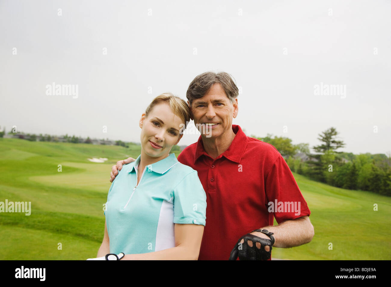 Father and Daughter Golfing Stock Photo - Alamy