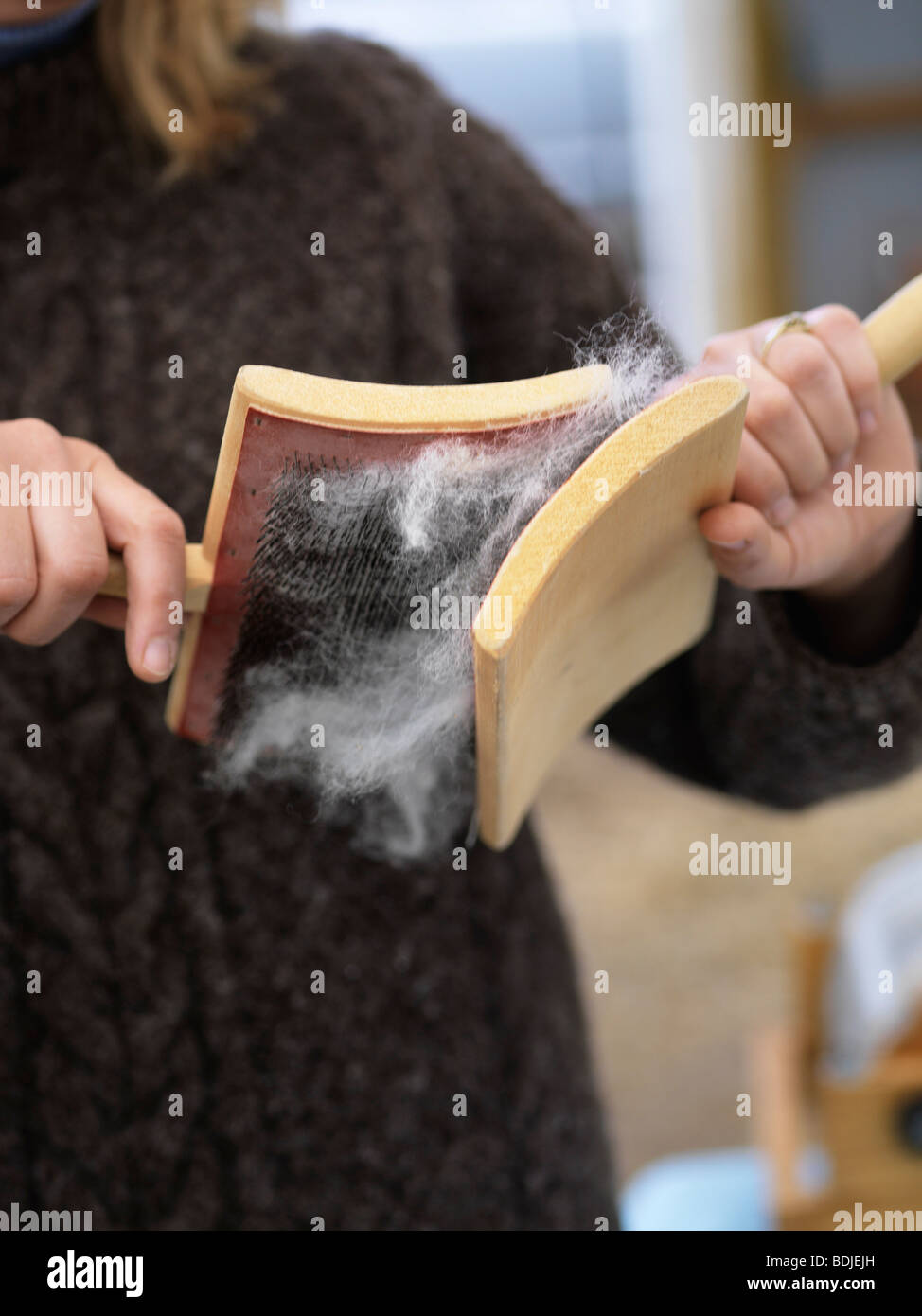 Carding Wool By Hand