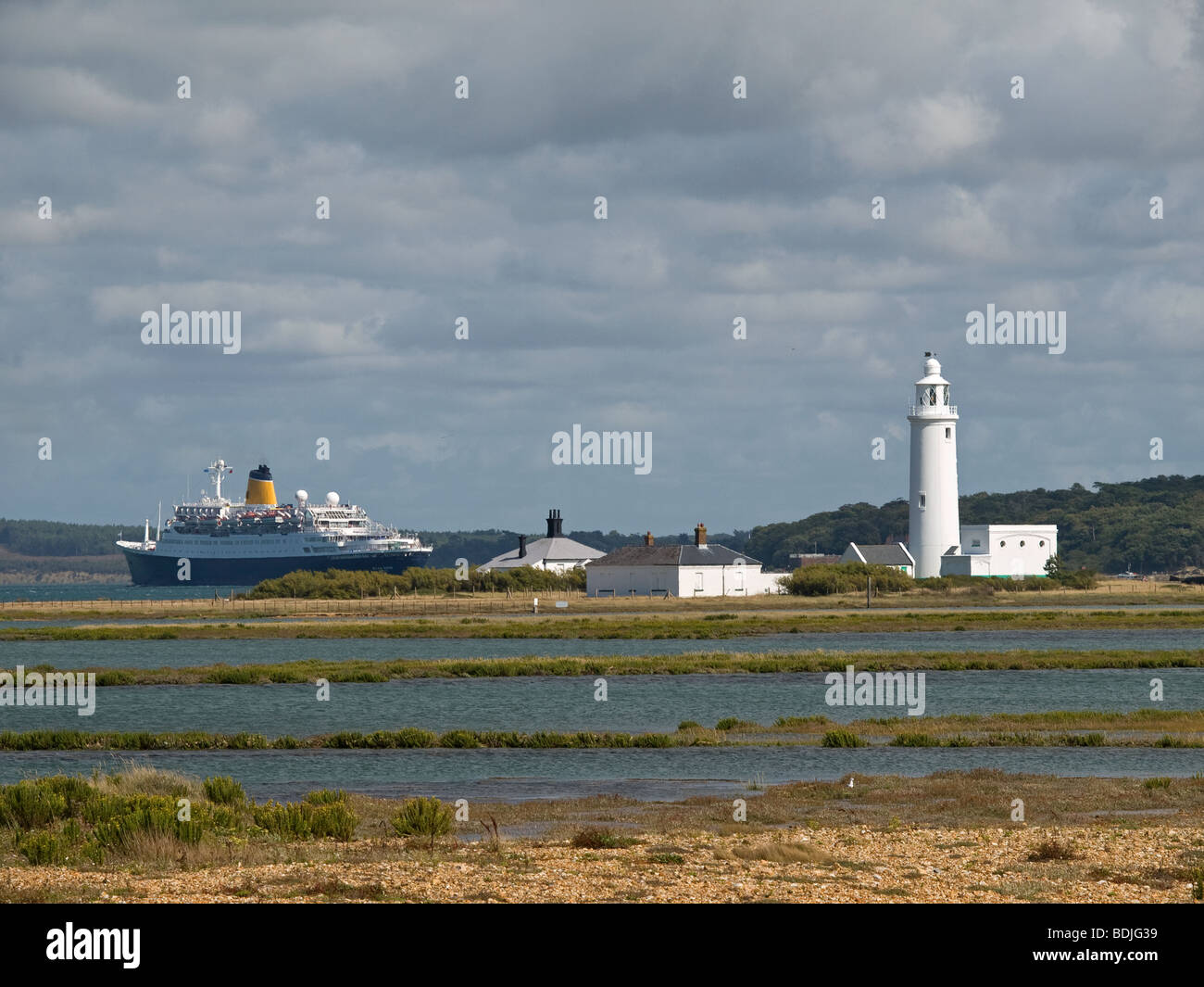 Cruise ship Saga Rose entering the Solent after passing Hurst Point ...