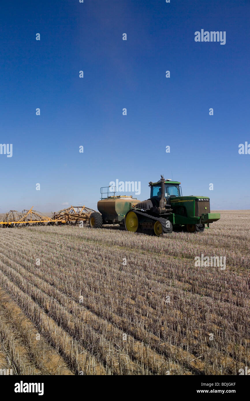 Wheat Sowing, Tractor Pulling Seed Drill, Australia Stock Photo - Alamy