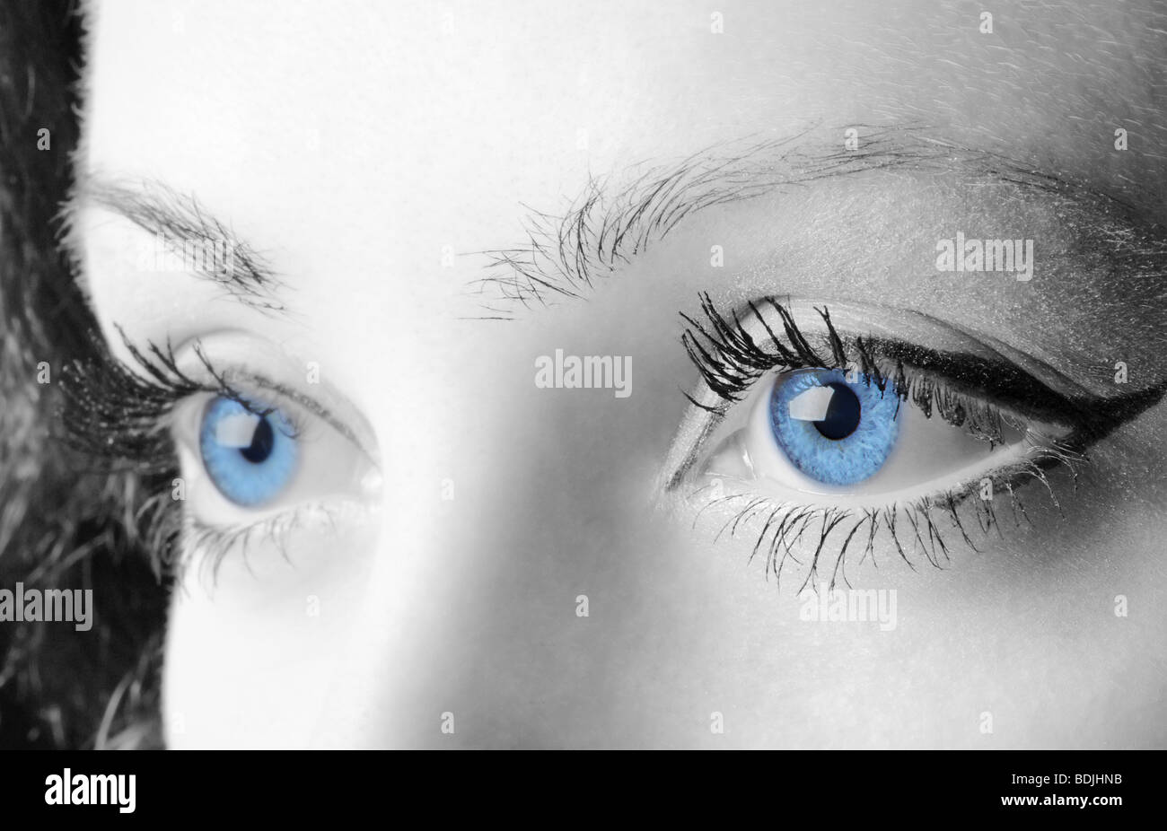 Female blue eyes. A photo close up, a part face Stock Photo - Alamy