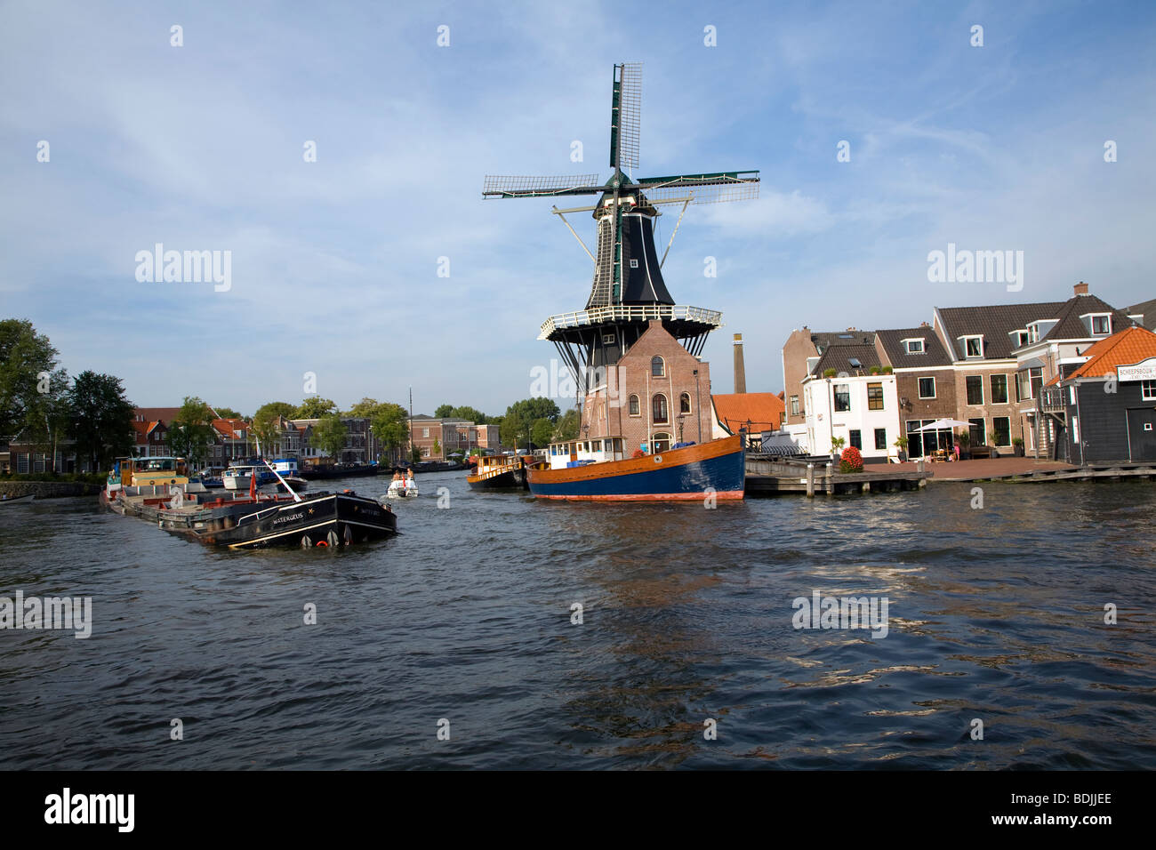 Moulin de Adriaan windmill, Haarlem, Holland Stock Photo - Alamy