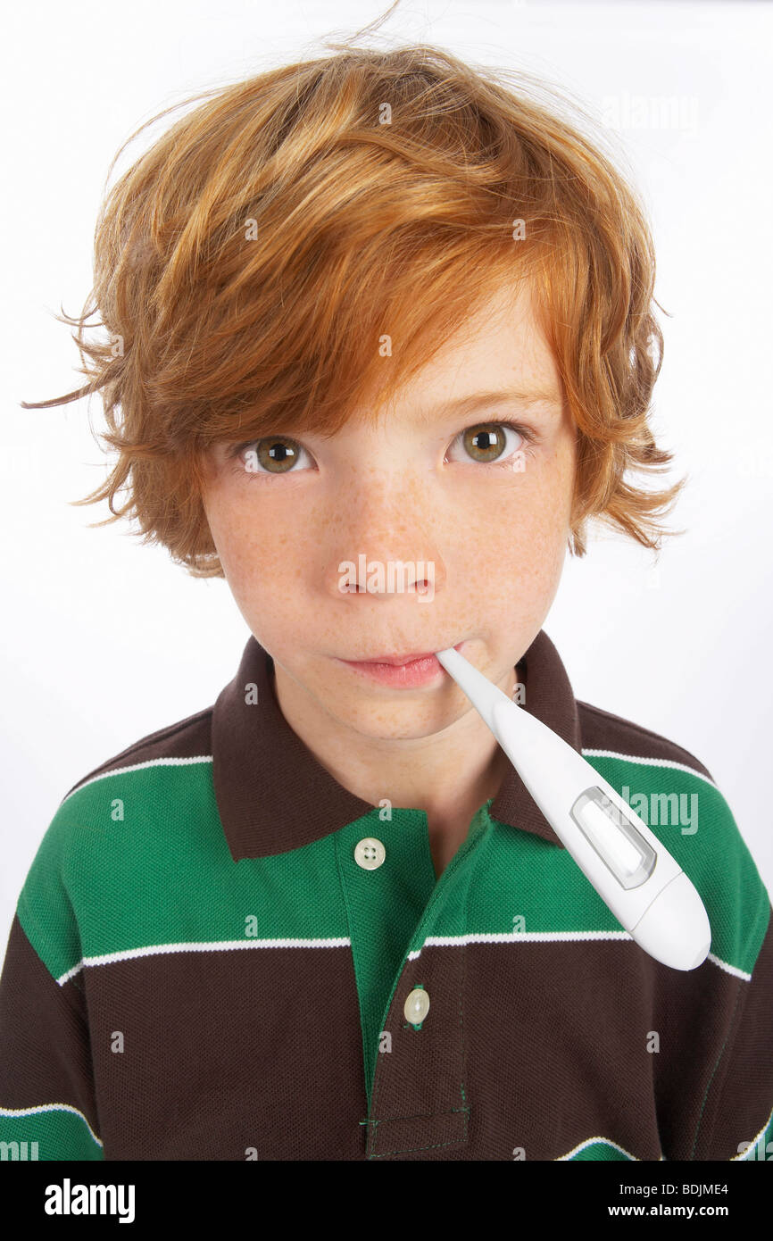 Weather thermometer boy hi-res stock photography and images - Alamy