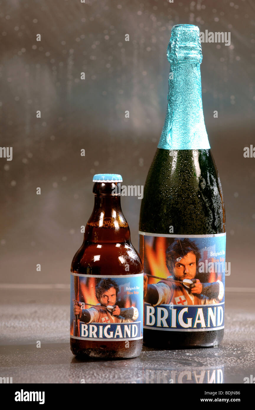 330ml and 750ml bottles of Brigand Belgian beer Stock Photo - Alamy