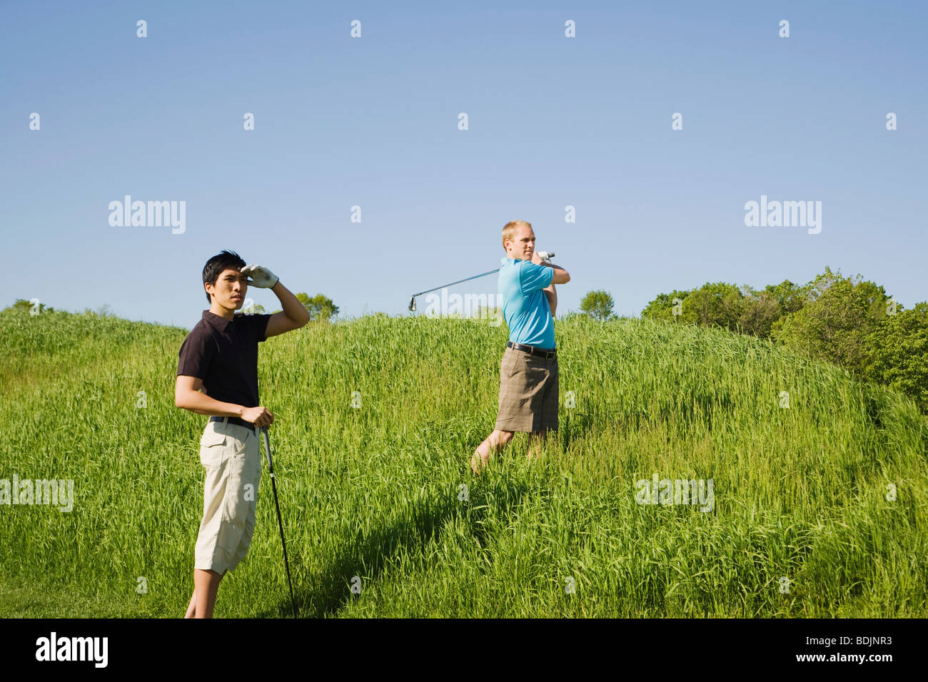 Men Playing Golf Stock Photo - Alamy
