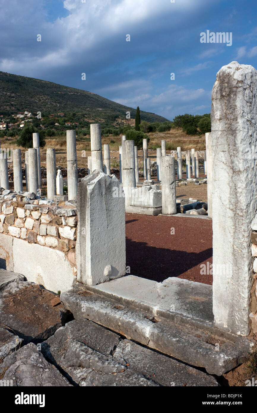 A threshold of the gymnasion at Messene, Greece Stock Photo - Alamy