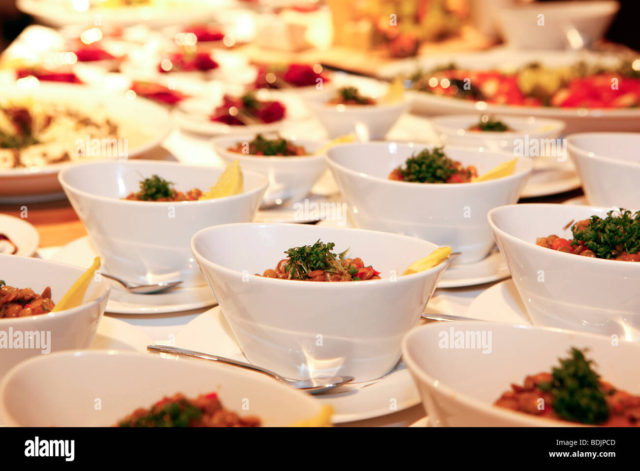 Close-up of Dishes in Restaurant Stock Photo - Alamy
