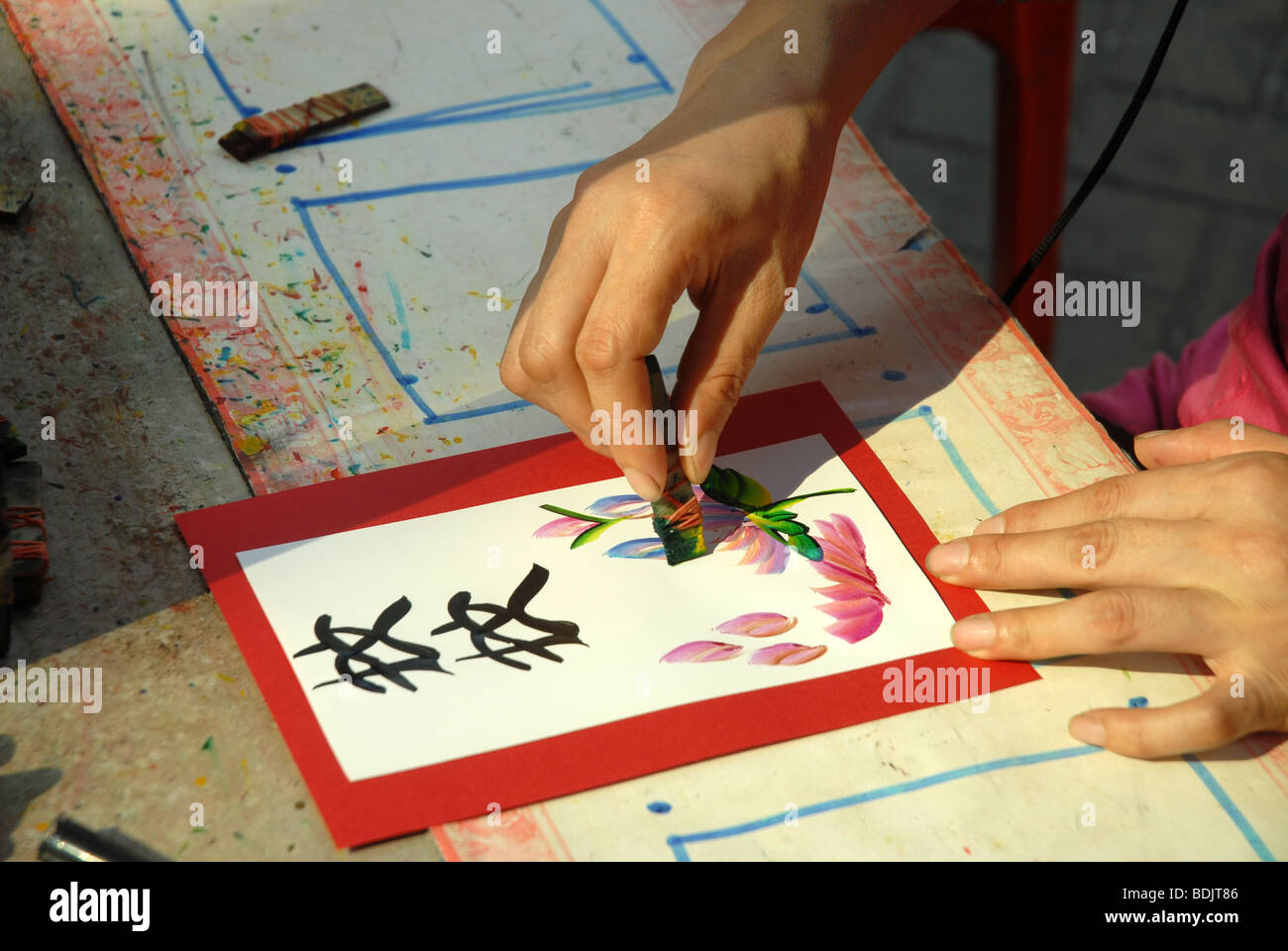 Chinese calligraphy artist work chinatown hi-res stock photography and ...