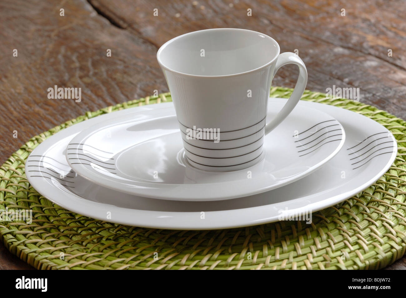 Cup, saucer and plate Stock Photo - Alamy