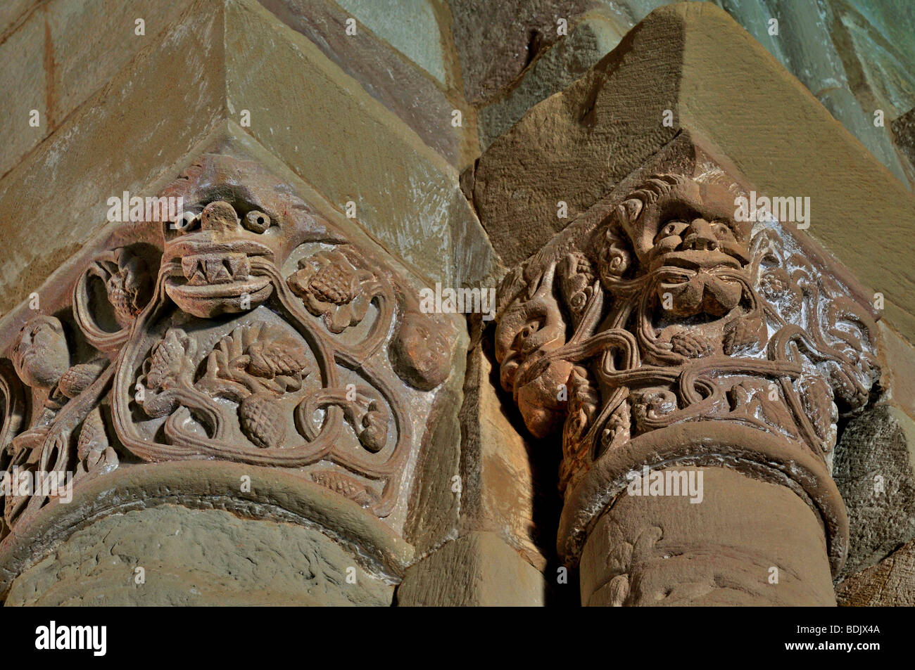 Spain, St. James Way: Mythic symbols inside or Iglesia Santa Maria de ...