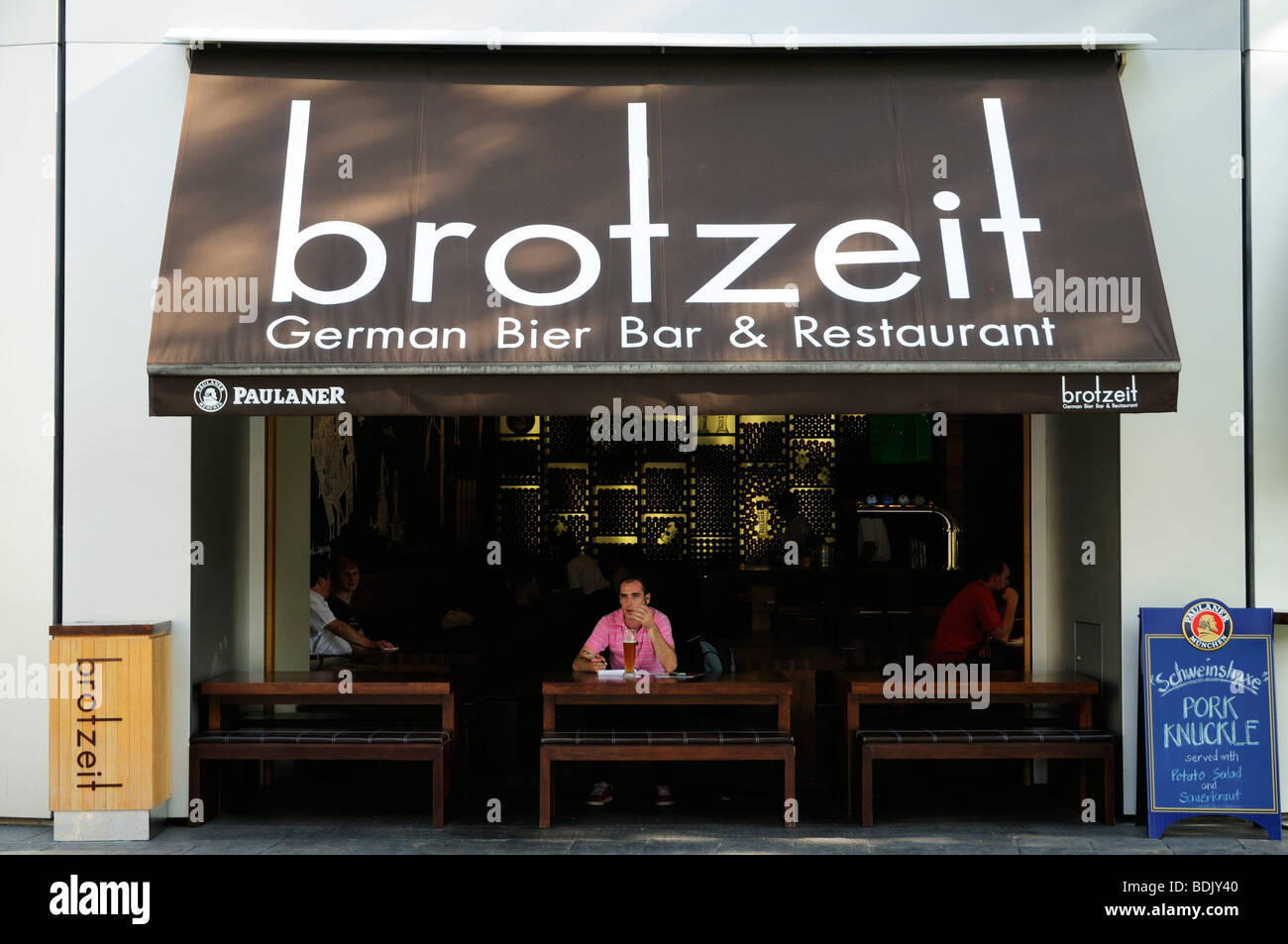 Brotzeit German Bier Bar and Restaurant, Raffles City SIN Stock Photo ...