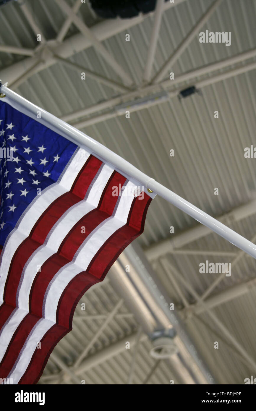 american flag inside conference exhibition centre Stock Photo - Alamy