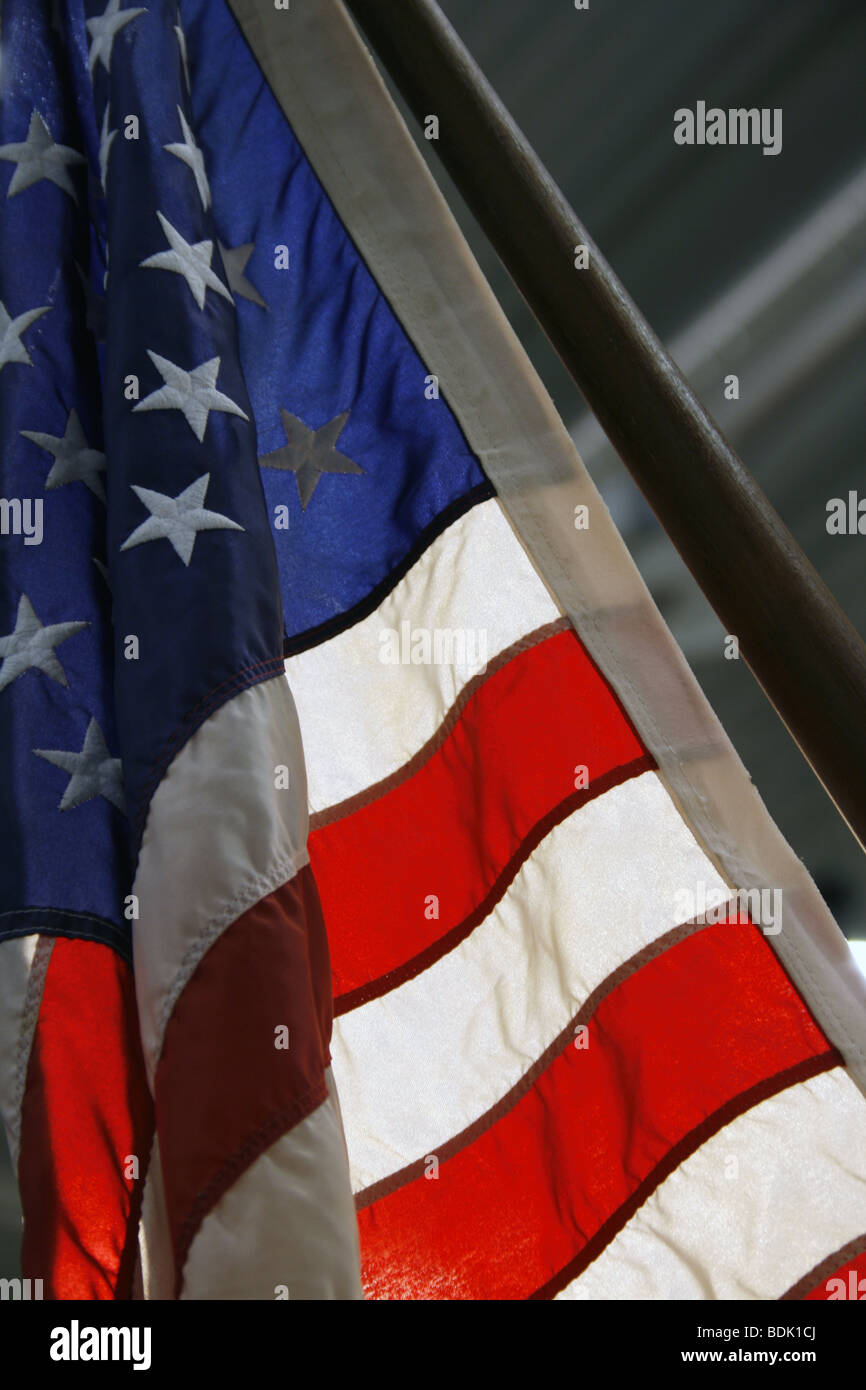 american flag inside conference exhibition centre Stock Photo - Alamy