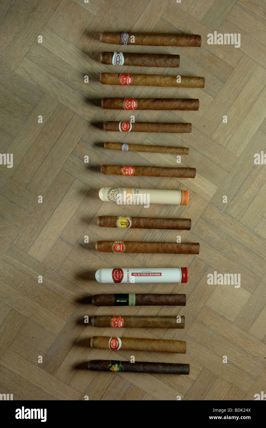 Selection of Cuban cigars Stock Photo - Alamy