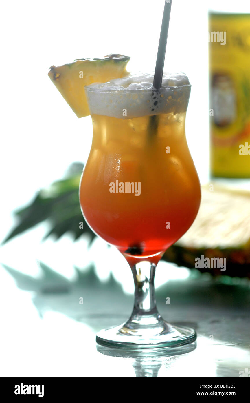 Orange fruit cocktail Stock Photo - Alamy