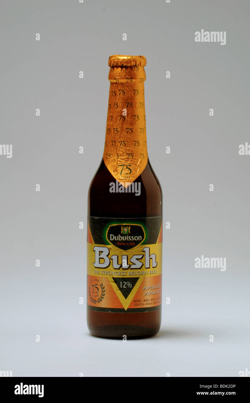 Bottle of Bush Belgian beer Stock Photo - Alamy