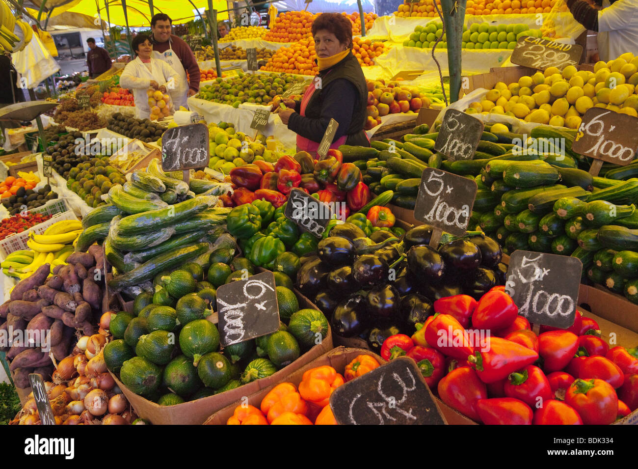 Produce market, Santiago, Chile Stock Photo - Alamy