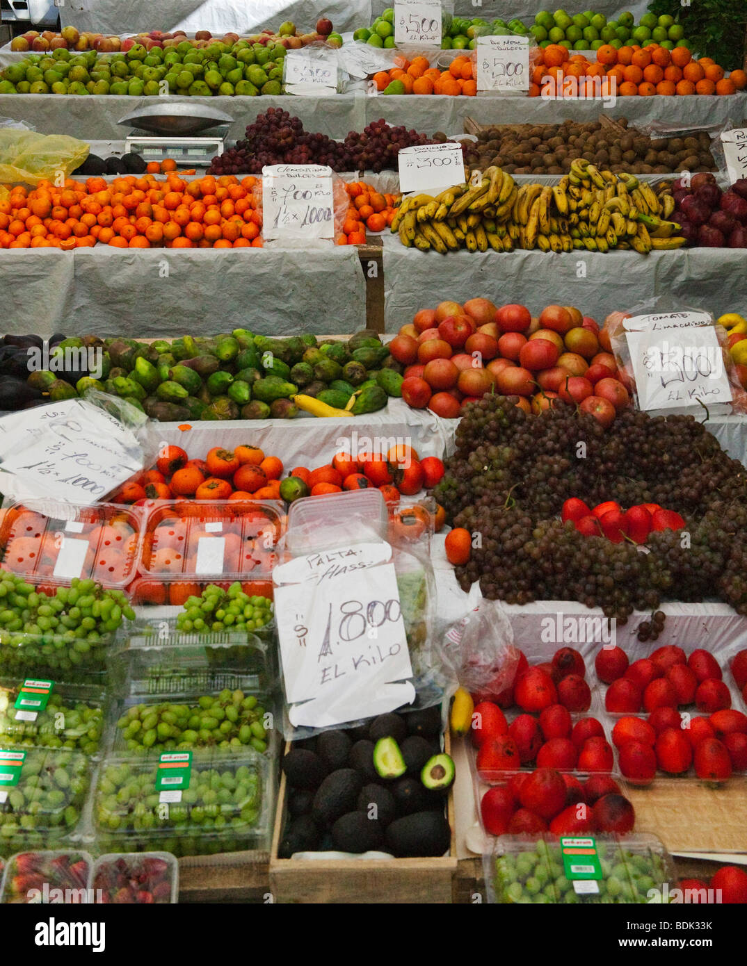 Produce market, Santiago, Chile Stock Photo - Alamy