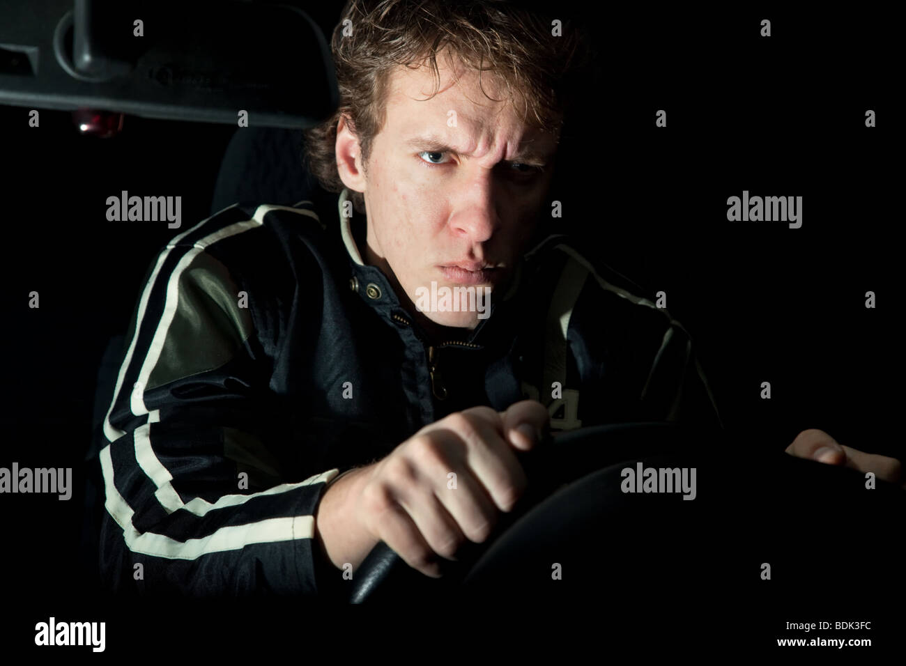 Man silhouette driving car hi-res stock photography and images - Alamy