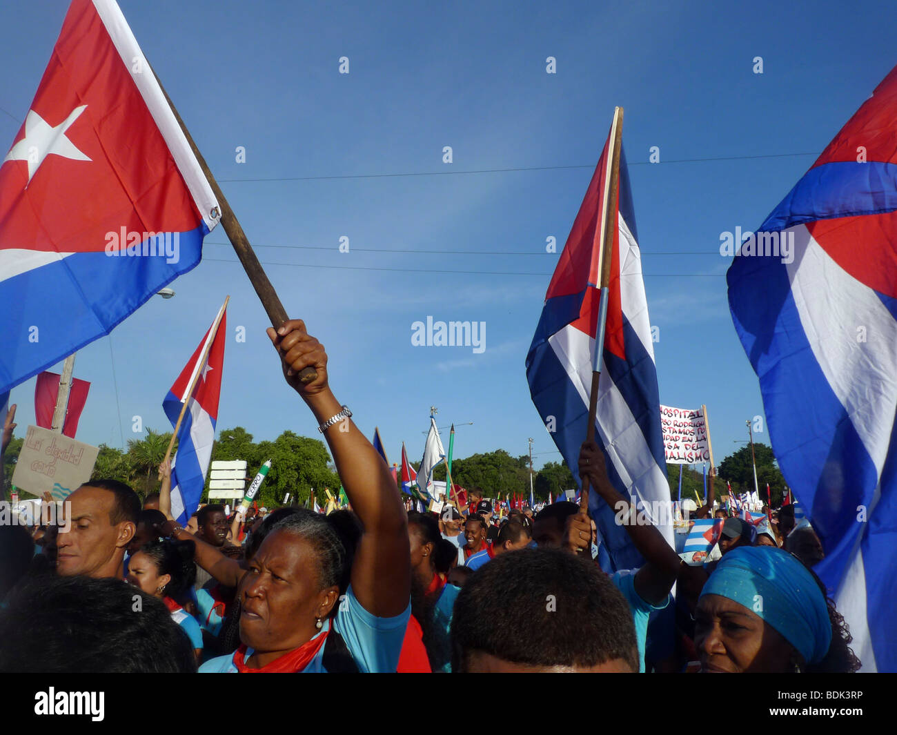 International Workers’ Day March, Havana, Cuba. 1 May 2009 Stock Photo ...