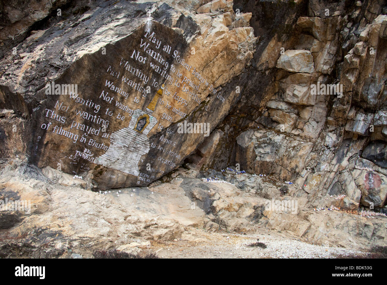 Buddhist inscriptions on stone hi-res stock photography and images - Alamy