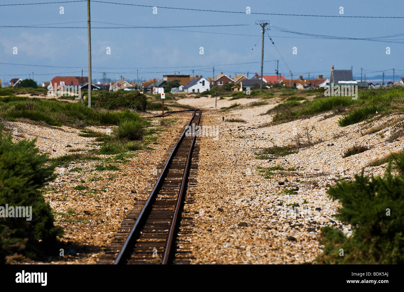 The Romney, Hythe and Dymchurch Railway 15 inch track at Dungeness in ...