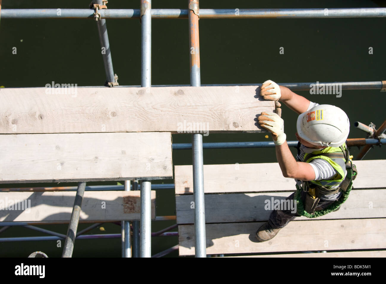 building scaffold scaffolding site construction rig workers Stock Photo ...