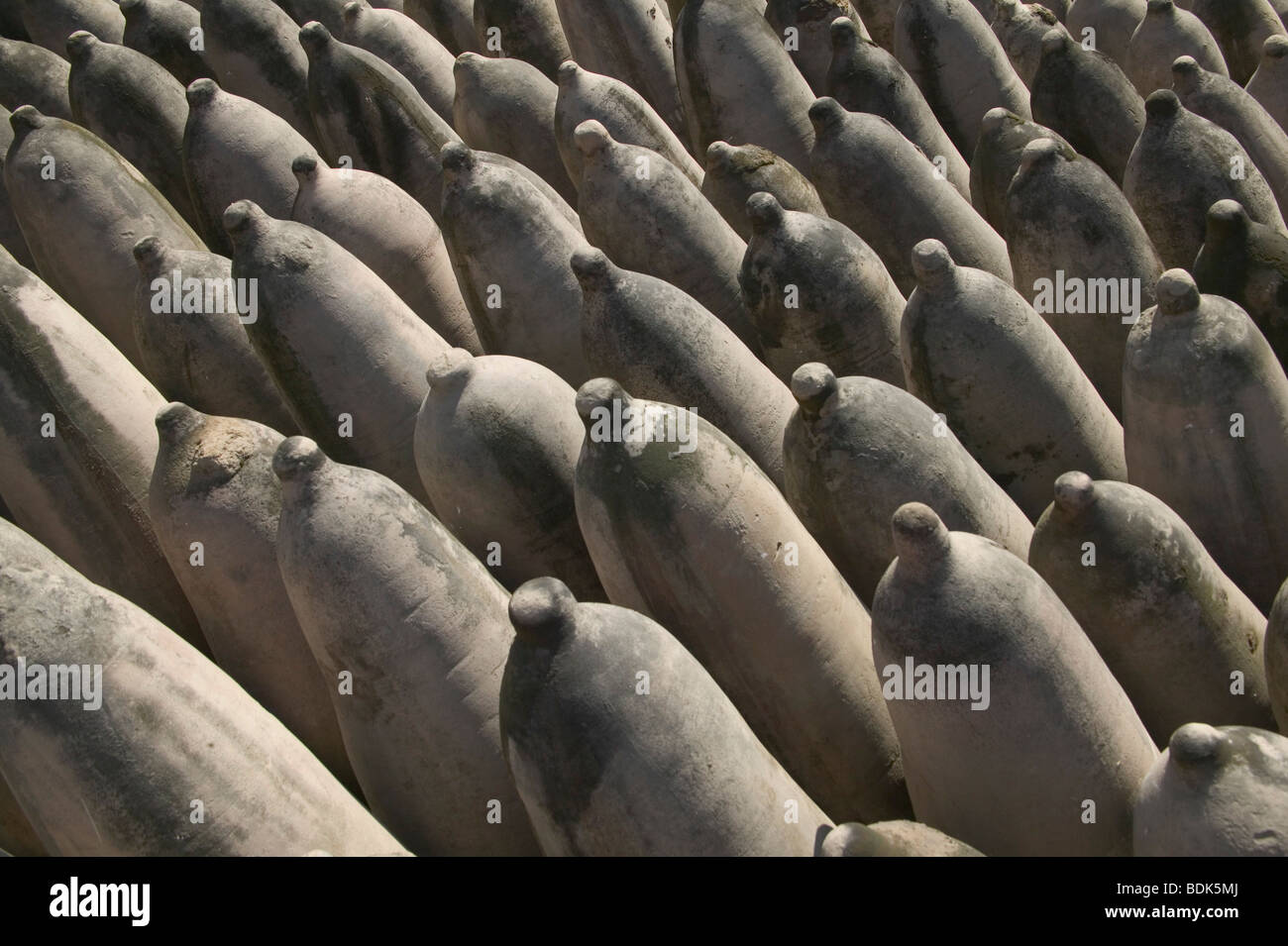 Clay-made Pisco wine barrels, Pisco, Peru Stock Photo - Alamy