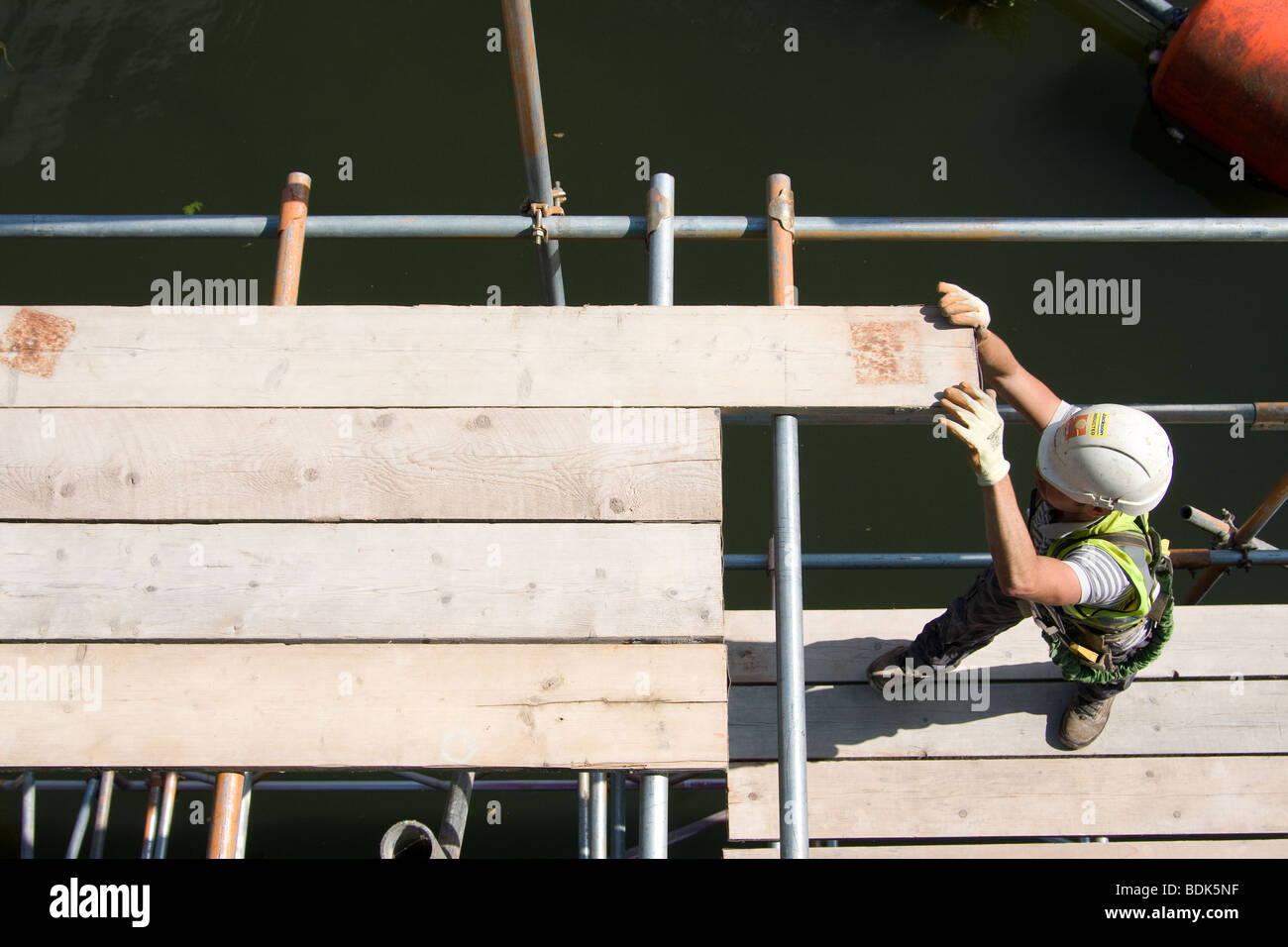 building scaffold scaffolding site construction rig workers Stock Photo ...