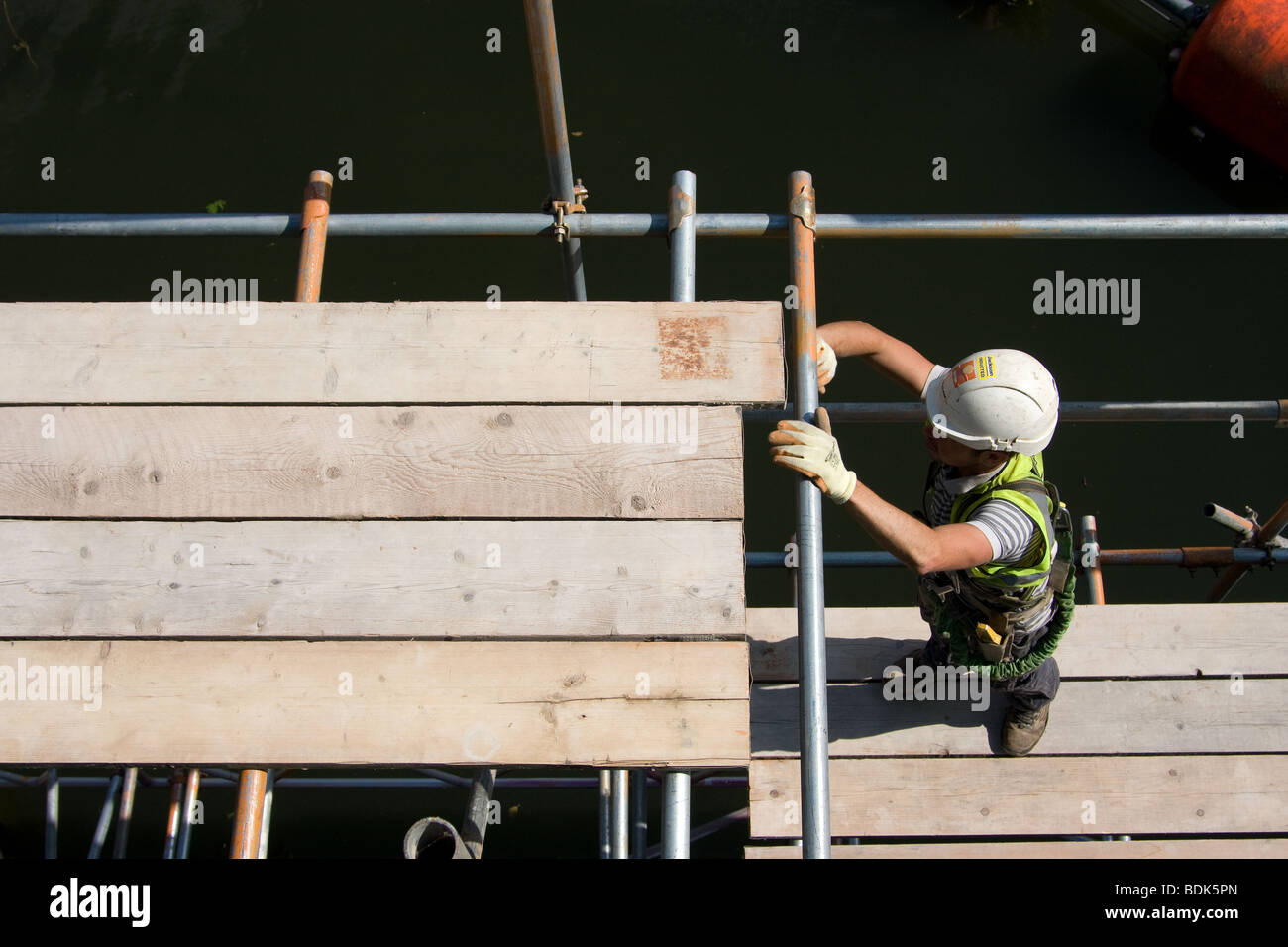building scaffold scaffolding site construction rig workers Stock Photo ...