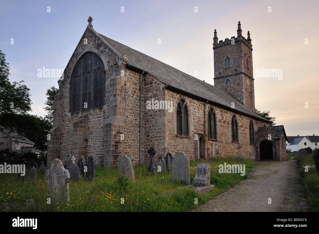 Disused Church of St Michael and All Angels, Princetown, Dartmoor Stock ...