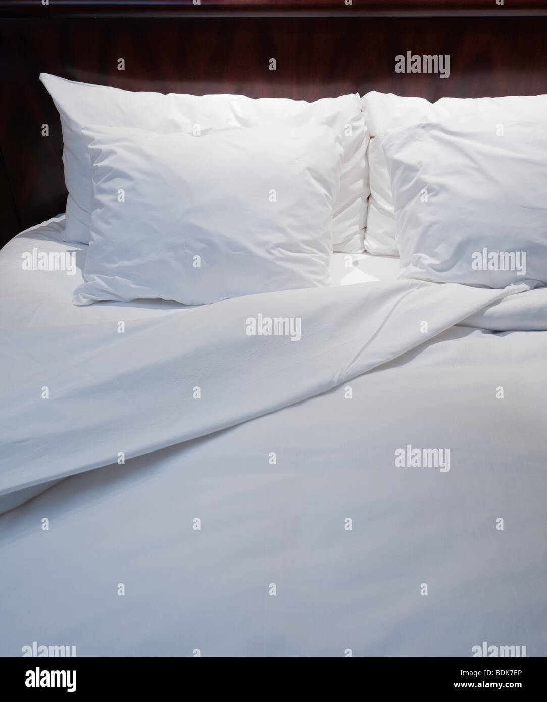 A freshly turned down bed Stock Photo - Alamy