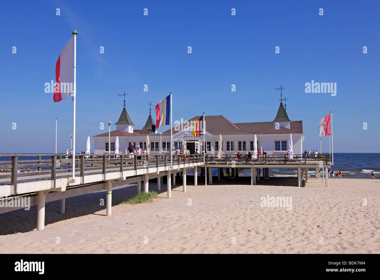 Ahlbeck Pier, Usedom Island, Mecklenburg-Western Pomerania, Northern ...