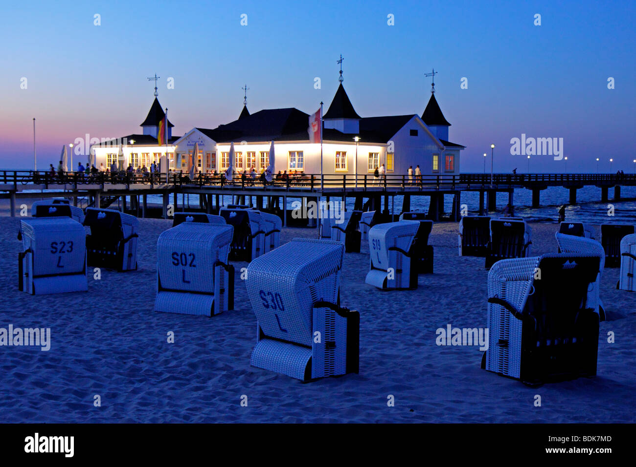 Ahlbeck Pier, Usedom Island, Mecklenburg-Western Pomerania, Northern ...