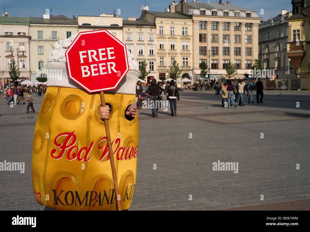 Advertising a bar in Krakow, Poland Stock Photo - Alamy