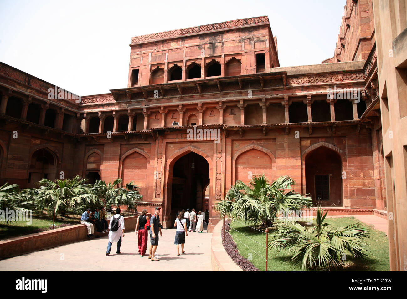 Inside the Red Fort at Agra, India Stock Photo - Alamy