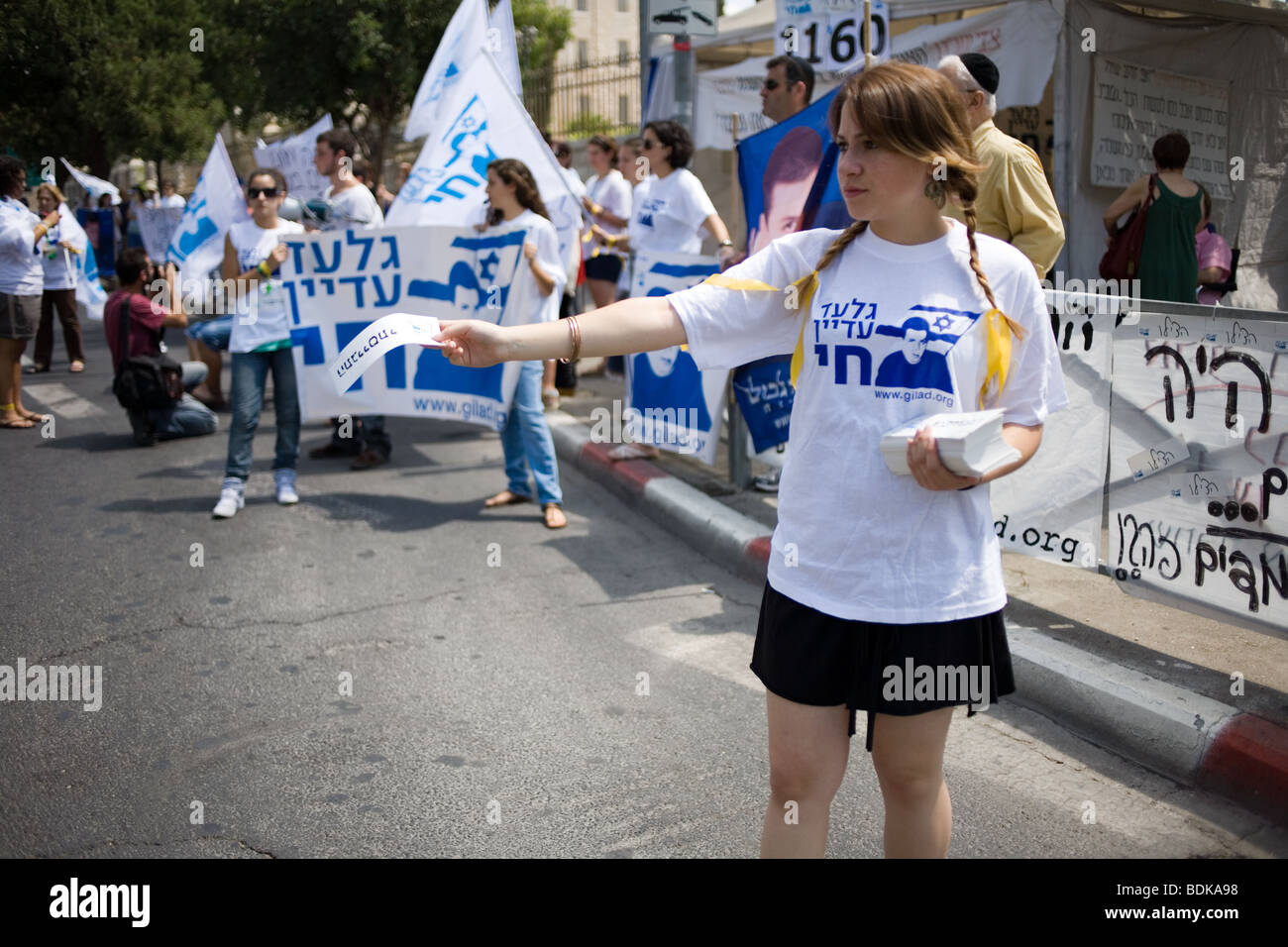 Protest in Jerusalem For Gilad Shalit Release from Hamas Captivity ...