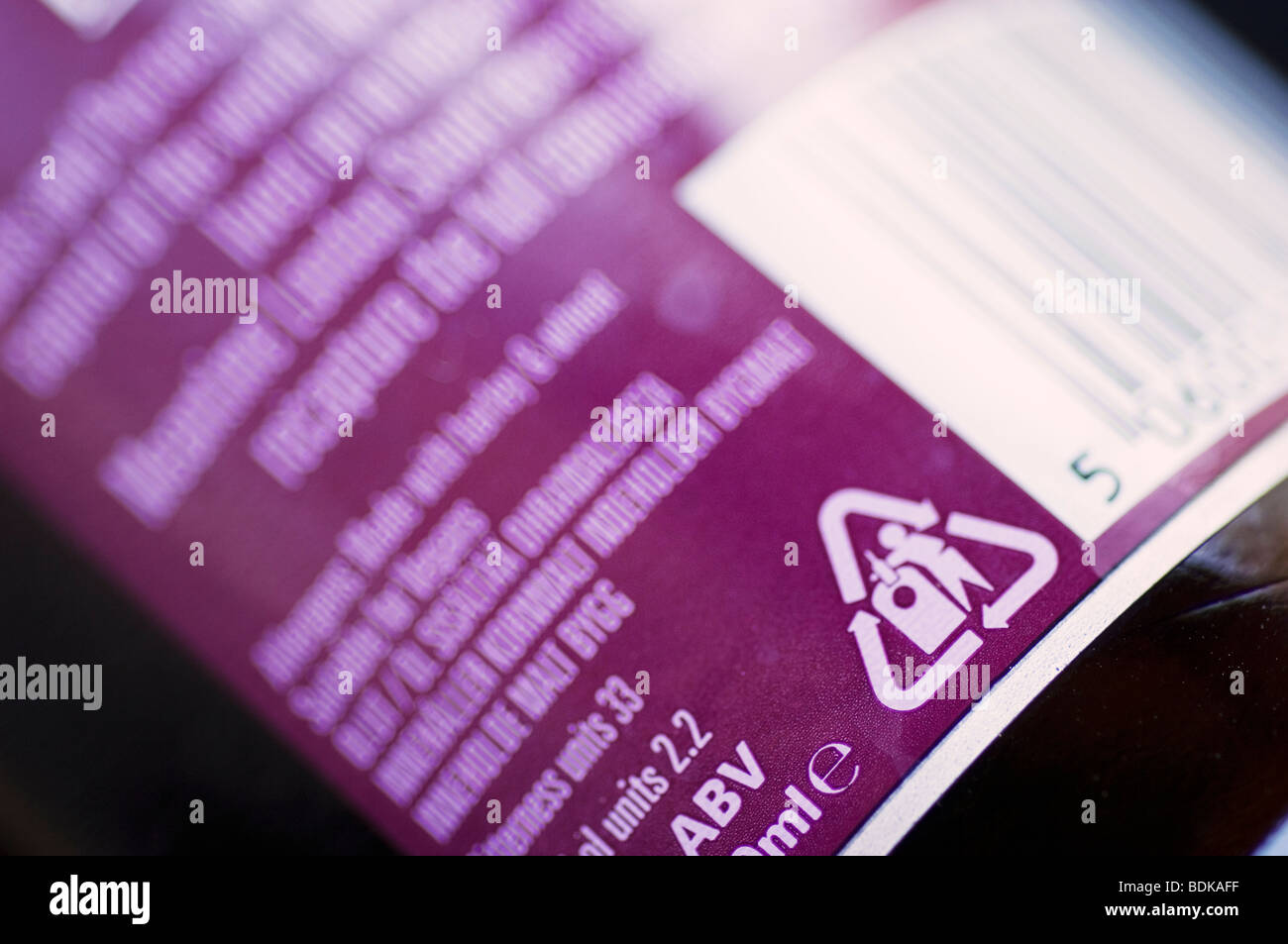 Beer bottle back label information hi-res stock photography and images ...