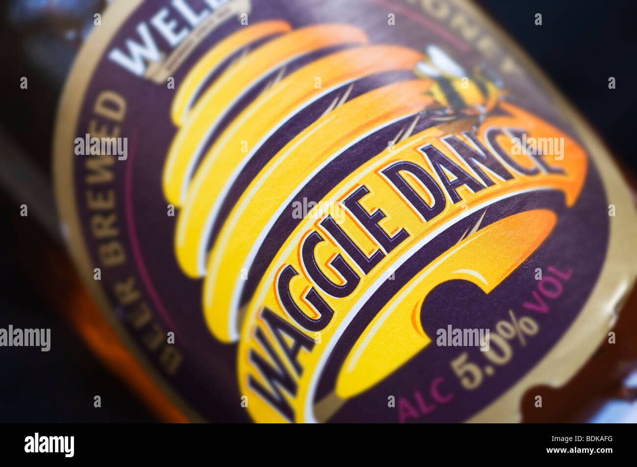 Waggle Dance beer label closeup Stock Photo - Alamy