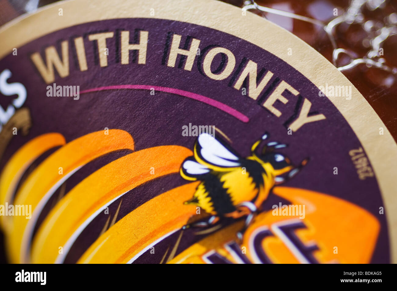 Waggle Dance beer label closeup Stock Photo - Alamy
